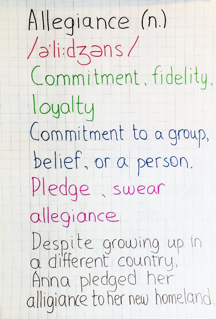 Allegiance, Bland, Cumulative, Courteous - Advanced vocabulary for ...