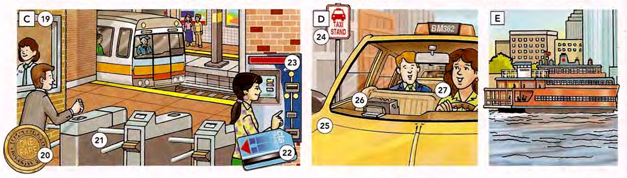 Learn Vocabulary Through Pictures - Public Transportation - ESL Tasks