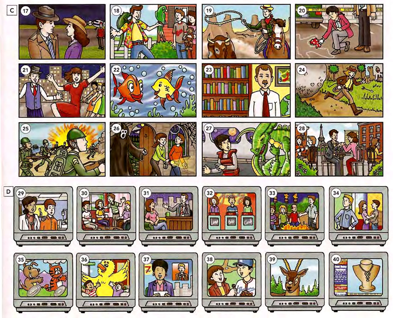 Learn Vocabulary Through Pictures - Types of Entertainment - ESL Tasks